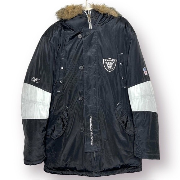 Reebok | Jackets & Coats | Vintage Reebok Nfl Raiders Football ...